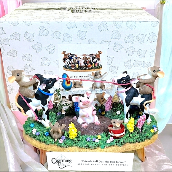 Fitz and Floyd | Other | Charming Tails 98469 Friends Pull Out The Best ...